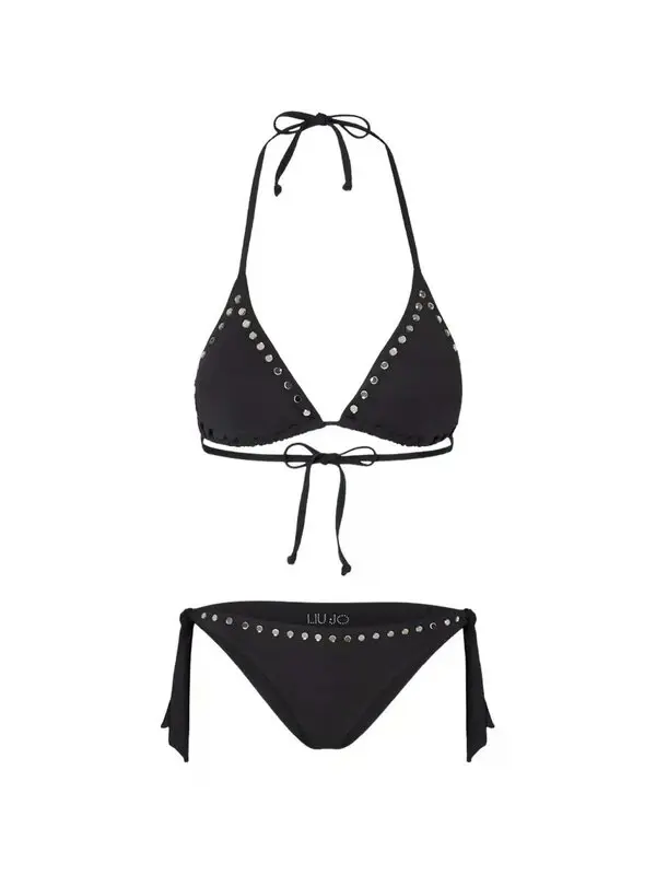 Liu Jo Studded Bikini Top And Bottoms - Black