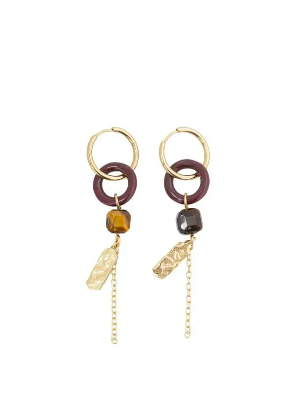 SESSUN Toti Hoop Earrings With Chain-link Trim - Gold