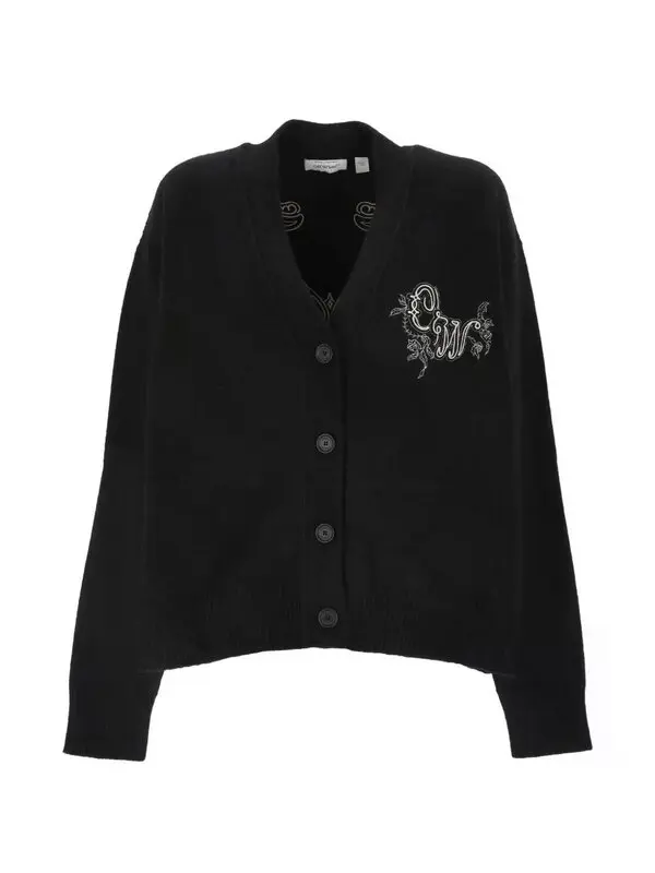 Off-White Arrows Embroidered Cardigan - Black
