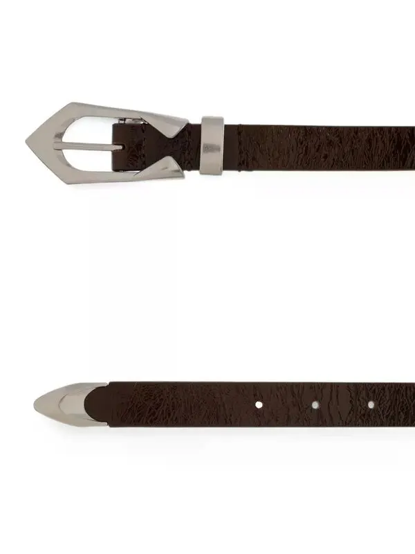 IRO PARIS Geometric Buckle Leather Belt