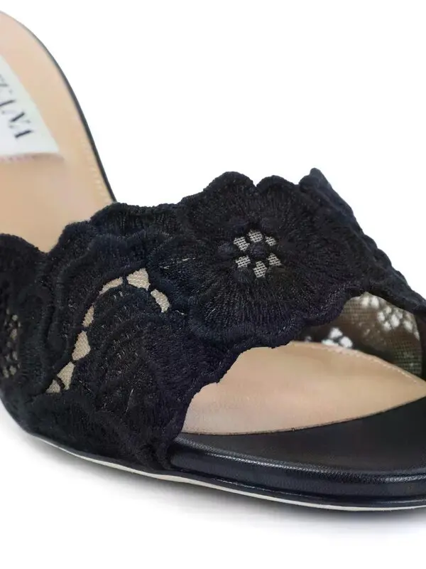 ARTEANA Como Lace-panel Leather Sandals