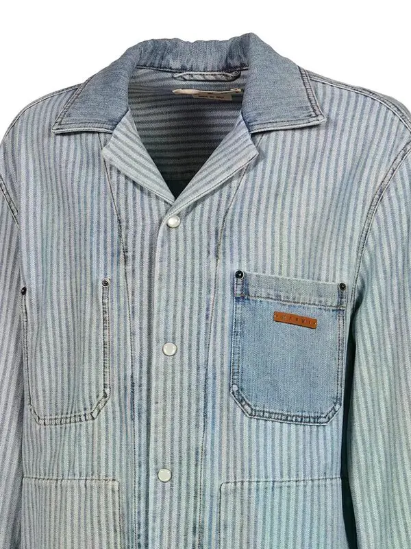 Marni Striped Denim Shirt Jacket