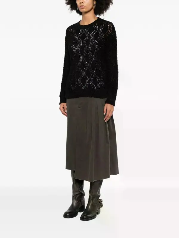 Brunello Cucinelli Double-layer Sweater - Black