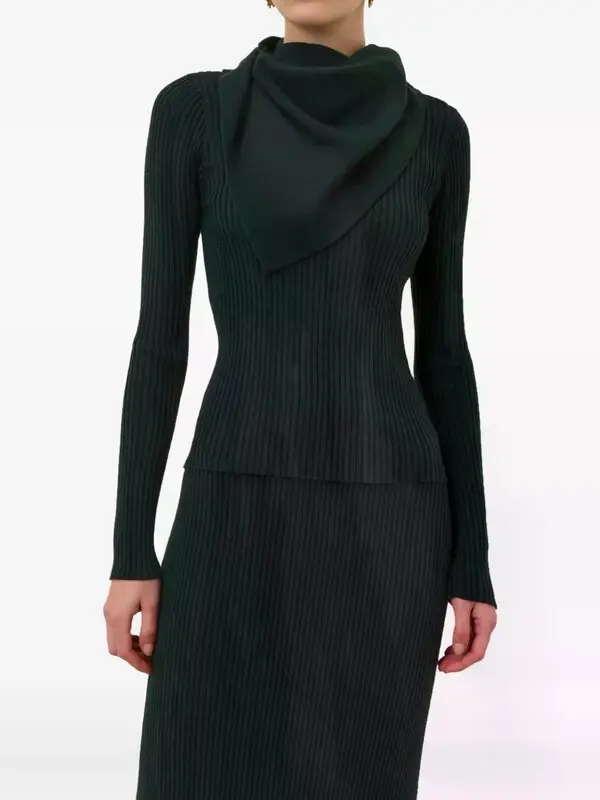 Zimmermann Valiant Ribbed-knit Sweat - Green