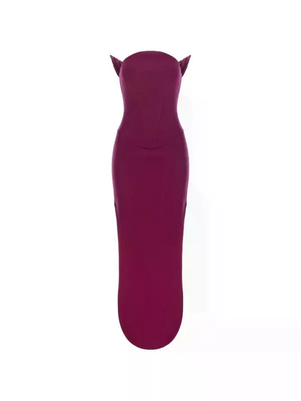 V:PM ATELIER Billie Ruched Maxi Dress - Purple