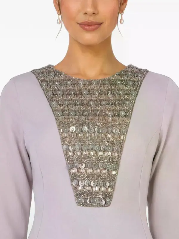LOODYANA Hand-embroidered Fish-cut Maxi Dress