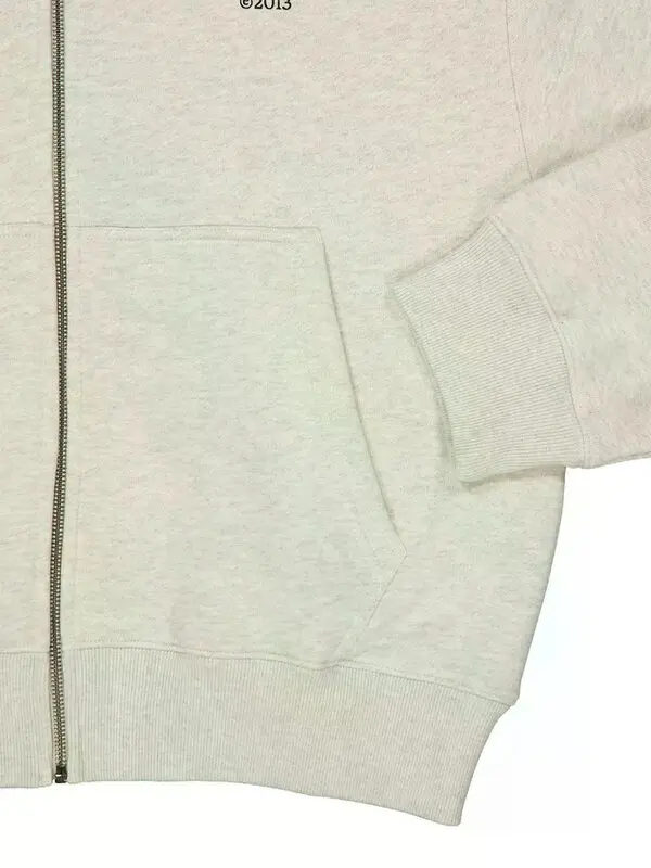 Off-White Logo-print Zip-up Hoodie