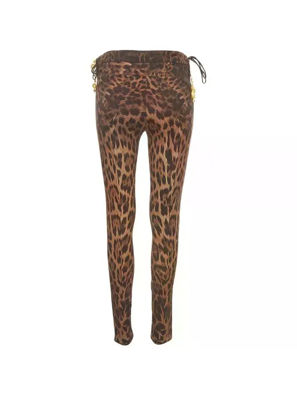 Roberto Cavalli Leopard Print Skinny Trousers