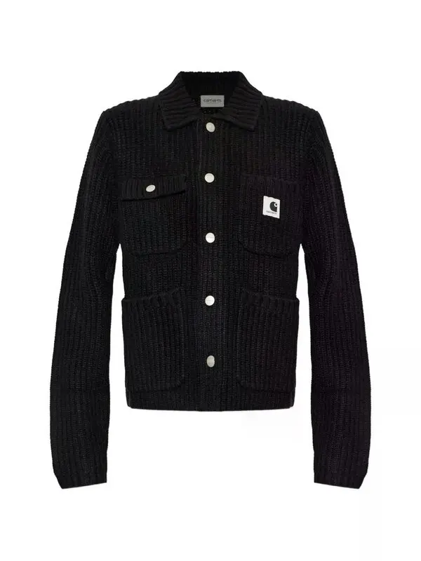 Carhartt Work In Progress Michigan Ribbed-knit Cardigan - Black