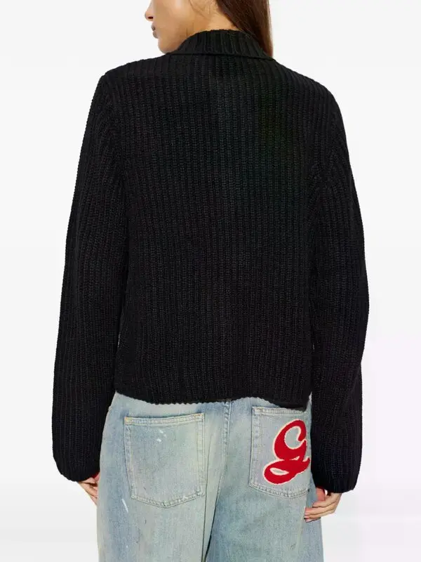 Carhartt Work In Progress Michigan Ribbed-knit Cardigan - Black