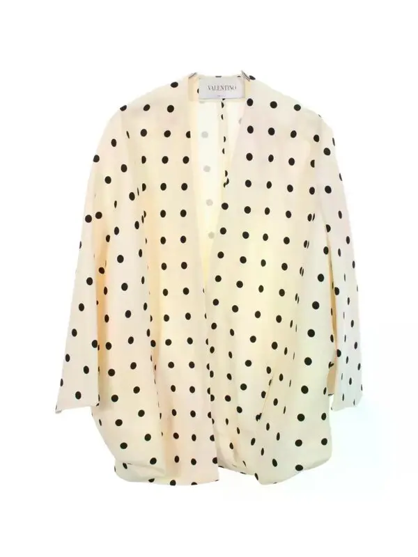 Valentino Garavani Off-white Polka Dot Poncho Jacket