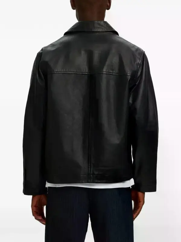 SELECTED Lucas Zip-up Leather Jacket