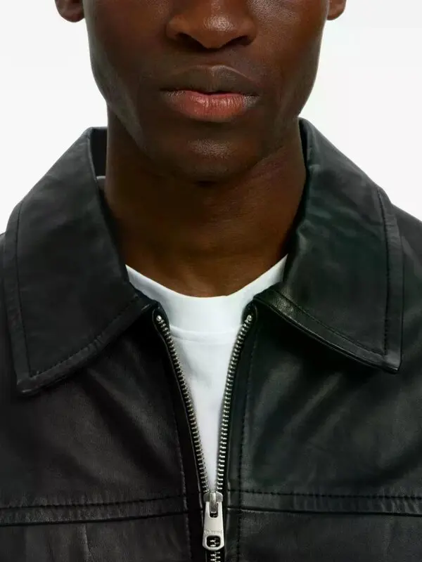 SELECTED Lucas Zip-up Leather Jacket