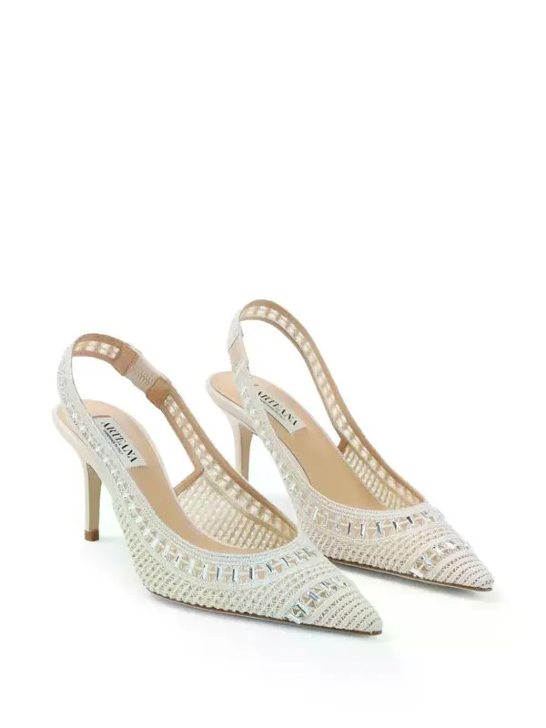 ARTEANA Trieste Embellished Crochet Slingback Pumps