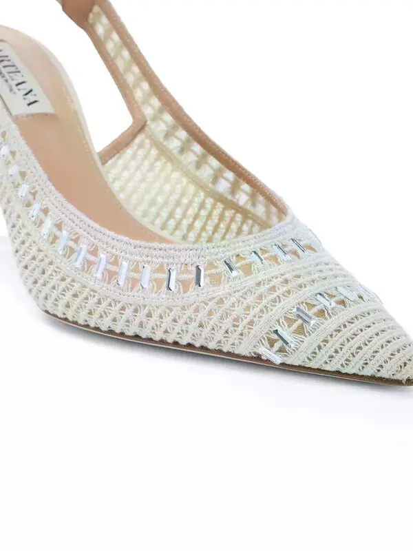 ARTEANA Trieste Embellished Crochet Slingback Pumps