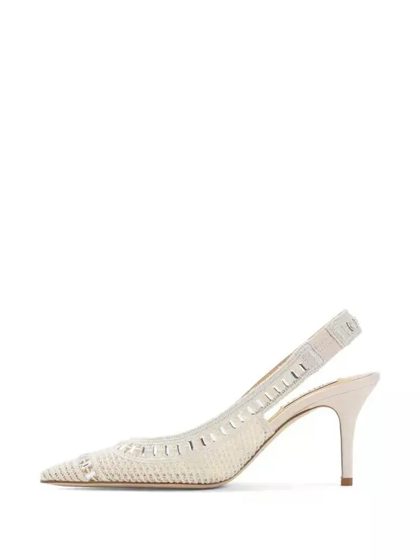 ARTEANA Trieste Embellished Crochet Slingback Pumps
