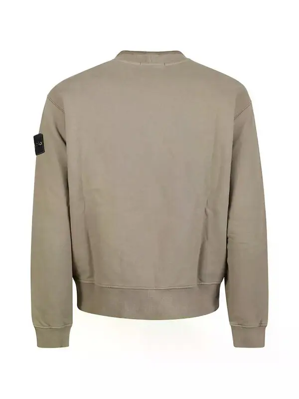 Stone Island 6100022 Brushed Organic-cotton Fleece Sweatshirt - Green