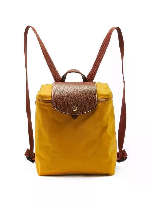 Longchamp Le Pliage Leather Backpack - Yellow
