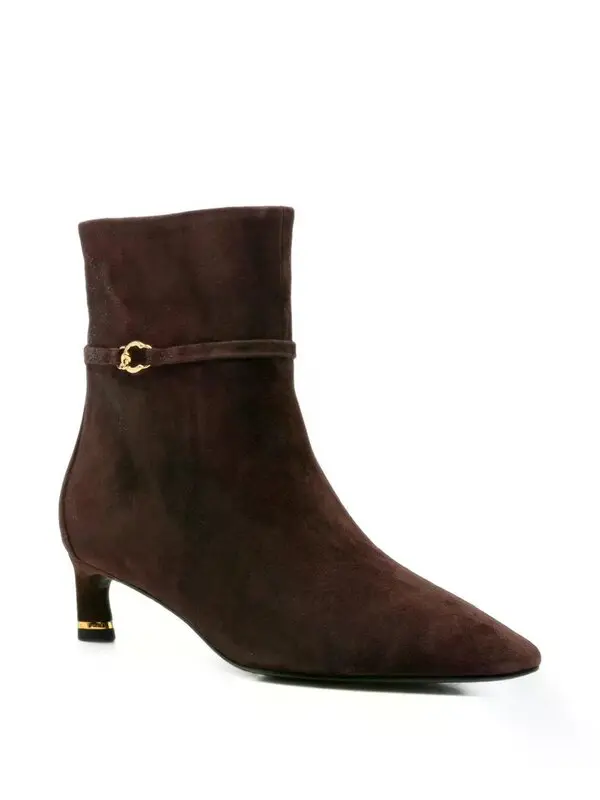 COCCINELLE Logo-plaque Suede Ankle Boots