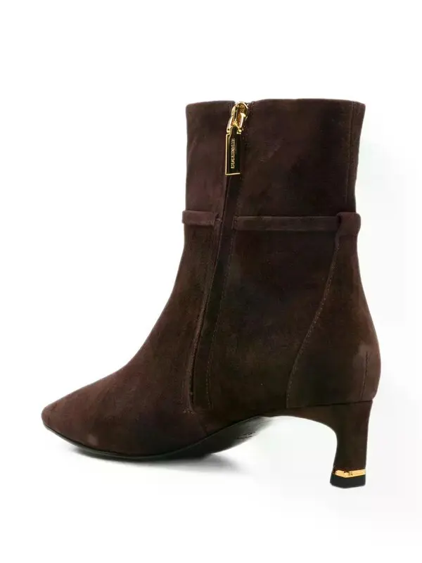 COCCINELLE Logo-plaque Suede Ankle Boots