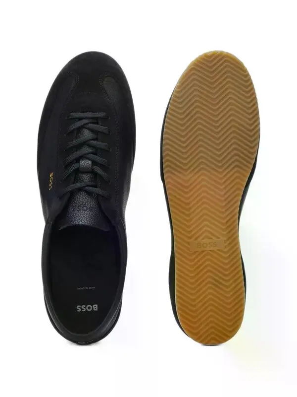 BOSS Leather And Suede Trim Sneakers