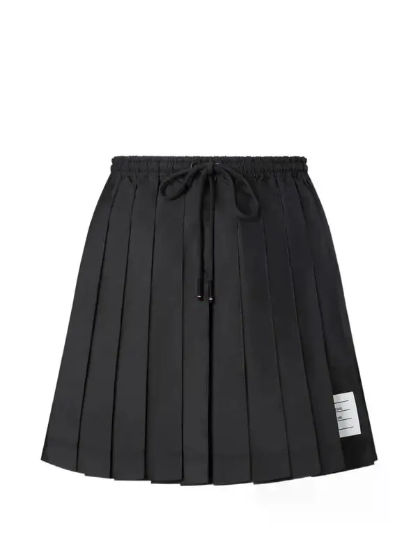 Thom Browne Ripstop Pleated Mini Skirt - Black