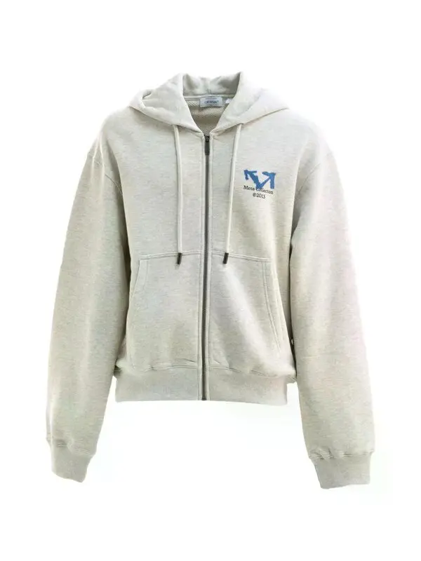 Off-White Half Arrow Regular Zip Hoodie - Grey