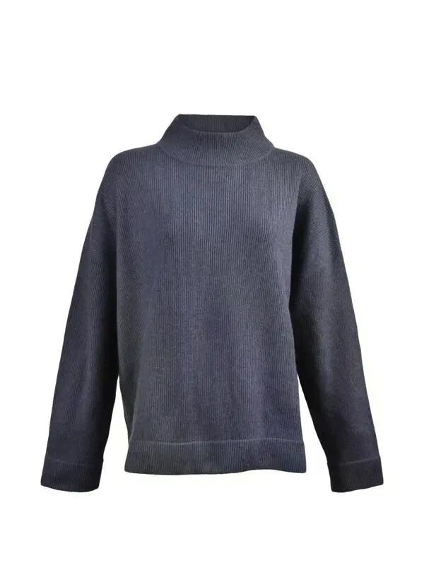 Brunello Cucinelli Ribbed High-neck Sweater - Blue
