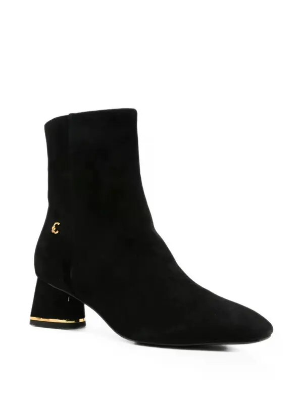 COCCINELLE Logo-plaque Suede Ankle Boots