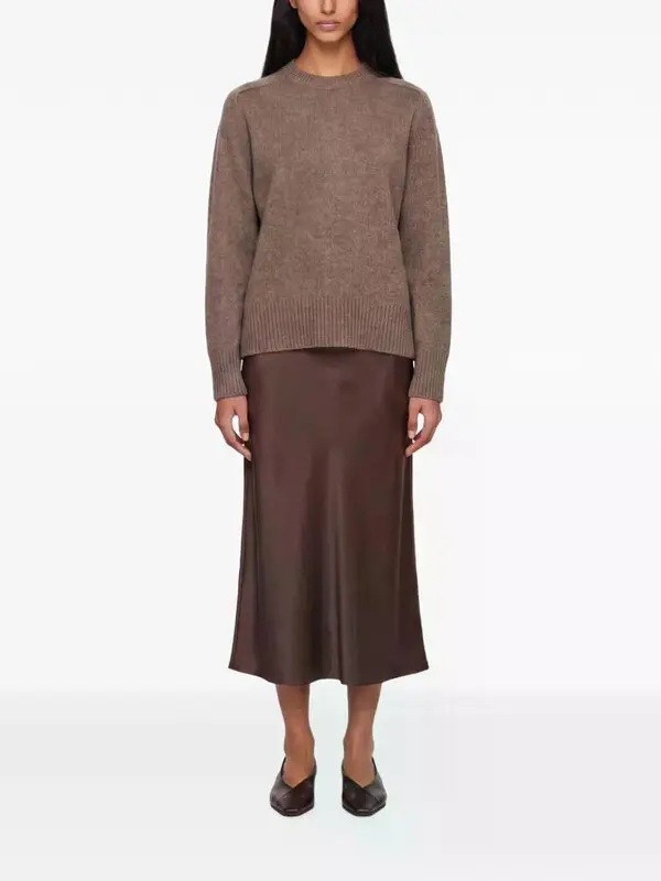 Loulou De Saison Satin Midi Skirt