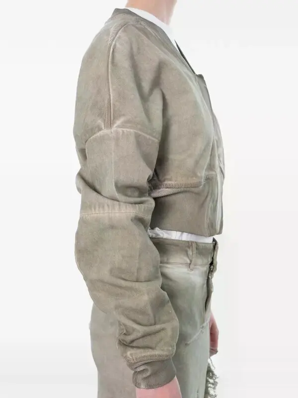 Rick Owens Flight Long-sleeve Cropped Bomber Jacket