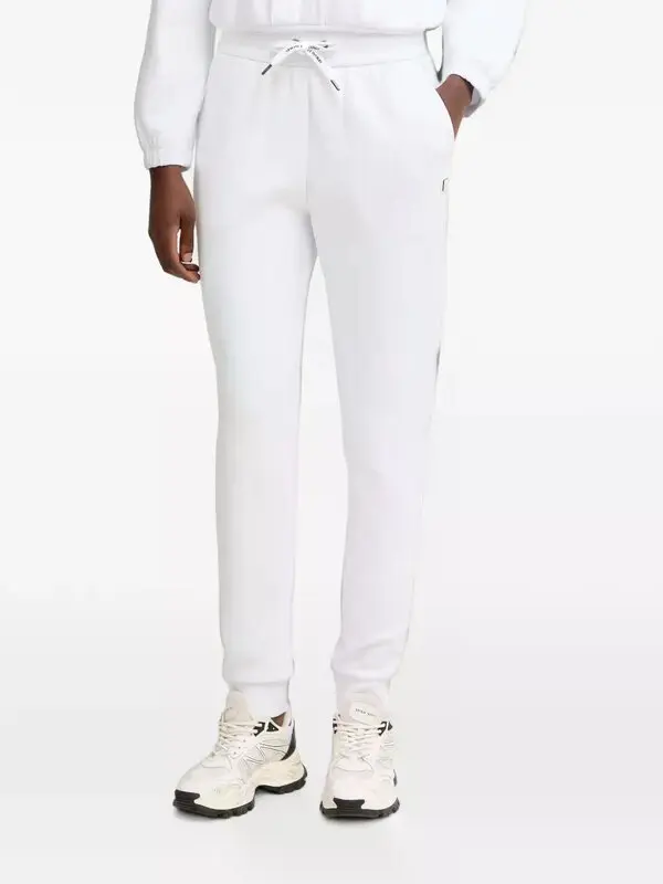 Armani Exchange Logo Patch Drawstring Track Pants - White