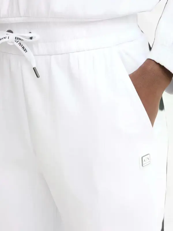 Armani Exchange Logo Patch Drawstring Track Pants