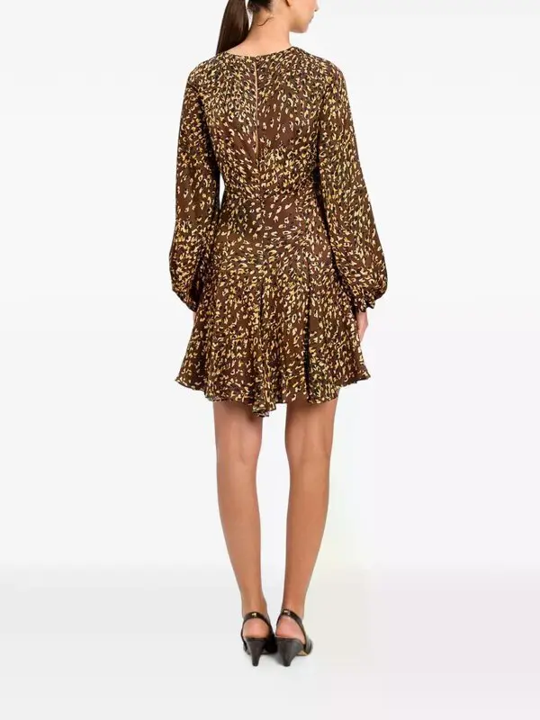 TWINSET Animal-print V-neck Mini Dress