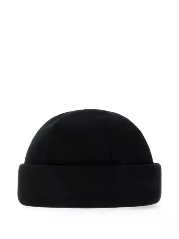 Giorgio Armani Panelled Beanie Hat - Black