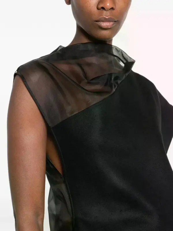 Sportmax Asymmetric Draped Panel Midi Dress