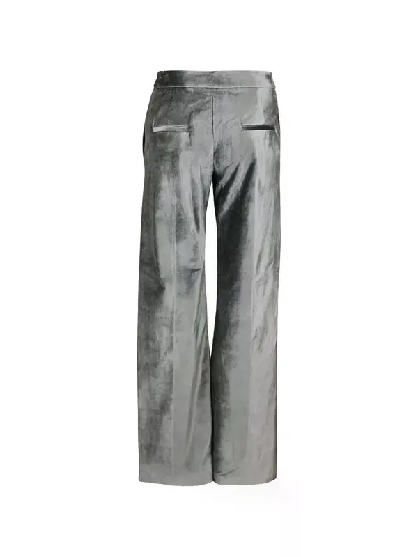 SUSAN BENDER Velvet Wide-leg Trousers