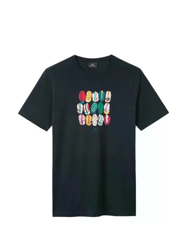 Paul Smith Cycling Caps' Print T-shirt - Black