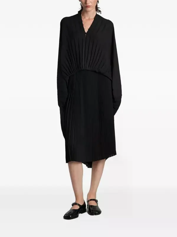 MAISON MARGIELA Pleated Open-back Midi Dress