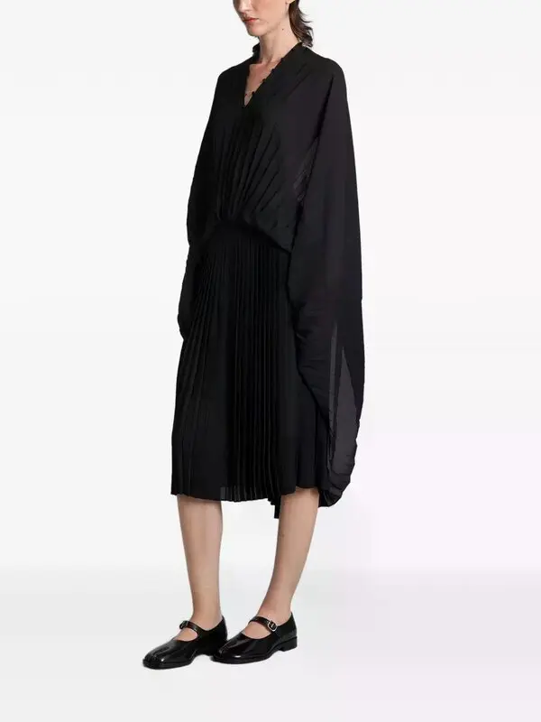 MAISON MARGIELA Pleated Open-back Midi Dress