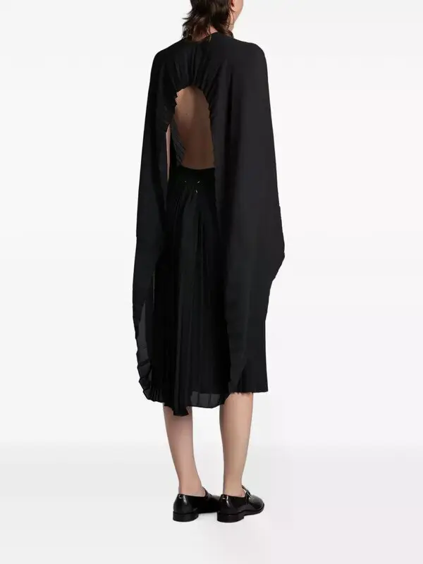MAISON MARGIELA Pleated Open-back Midi Dress