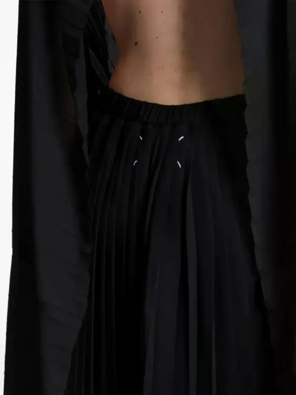 MAISON MARGIELA Pleated Open-back Midi Dress