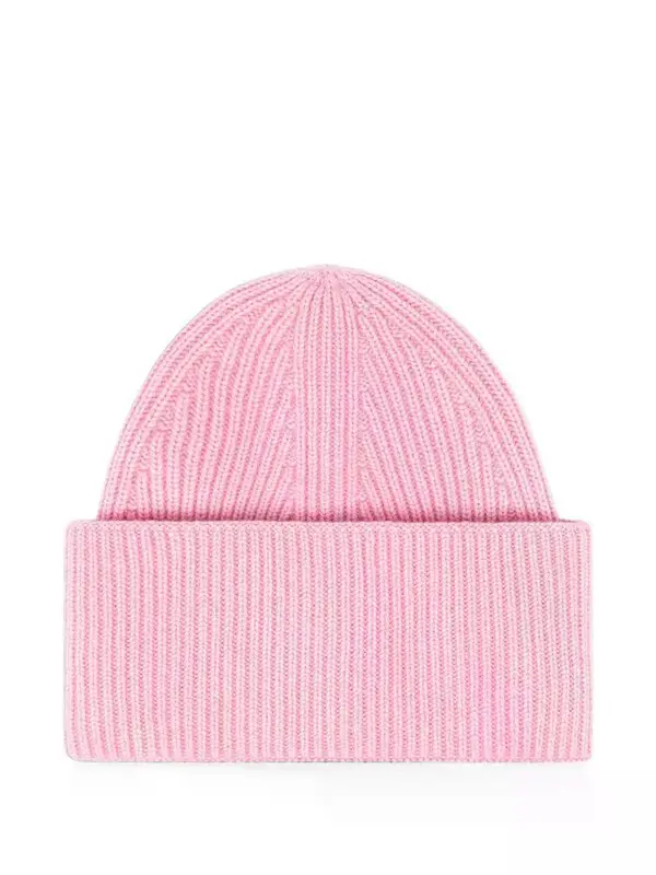 LANEUS Ribbed Knit Beanie - Pink