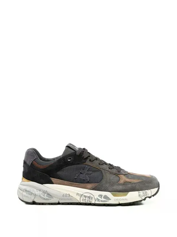 Premiata Mase Panelled Leather Sneakers - Grey
