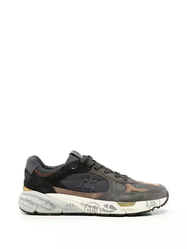Premiata Mase Panelled Leather Sneakers - Grey