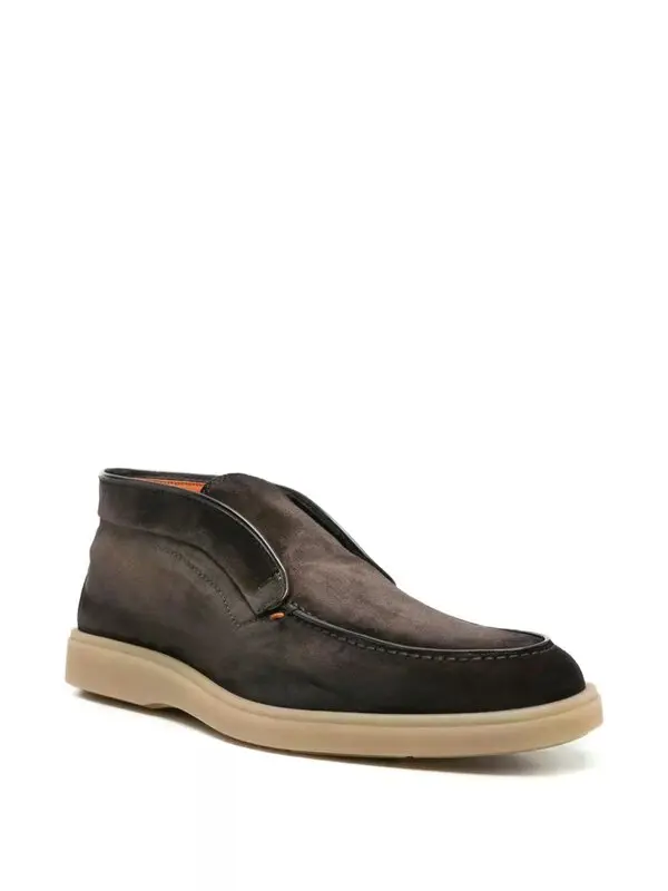 Santoni Suede Slip-on Desert Boots