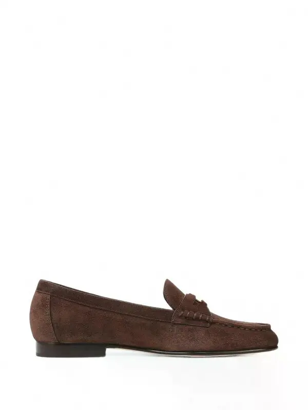 Veronica Beard Suede Ballet Loafers - Brown