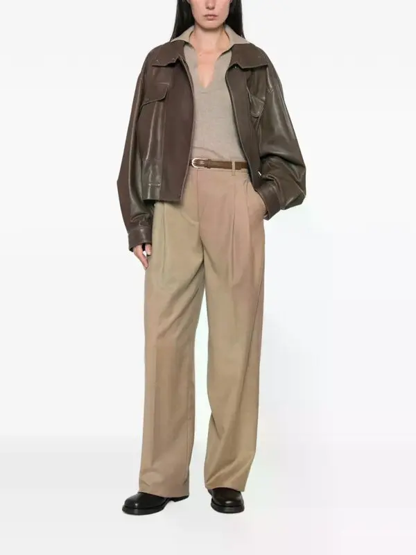 Max Mara Pleated Wide-leg Trousers - Neutrals