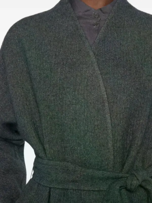 CORTANA Noon Belted Shawl-collar Oversized Coat