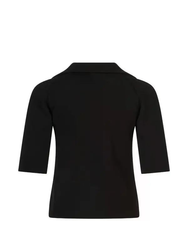JIL SANDER Contrast Collar Raglan Sleeve Top